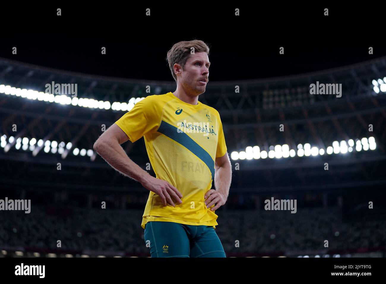 Henry Frayne of Australia looks on after competing in the Men’s Long ...