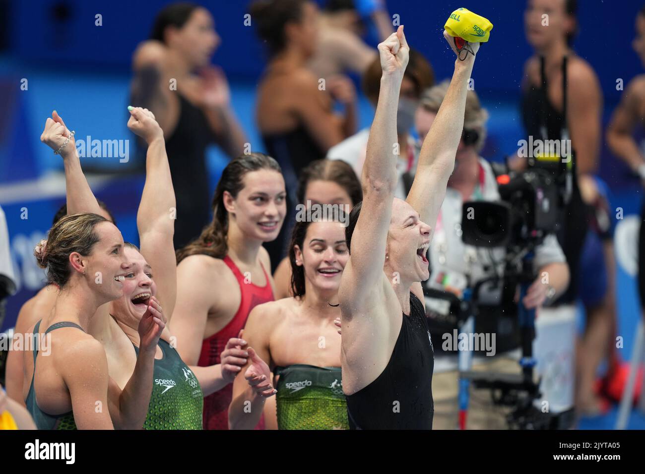Australia’s 4x100m Medley Relay team of Kaylee McKeown, Chelsea Hodges ...