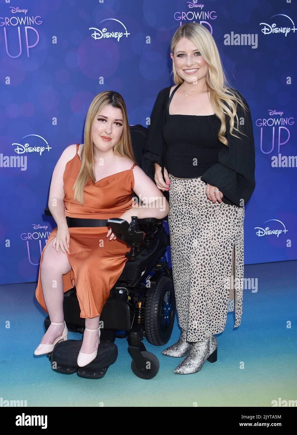 Emily Flores and Ashley Eakin arriving to the "Growing Up" Premiere ...