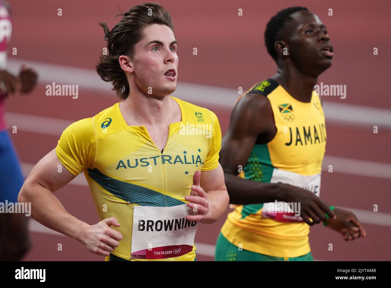 Rohan Browning of Australia places 5th in the Men’s 100m semi final ...