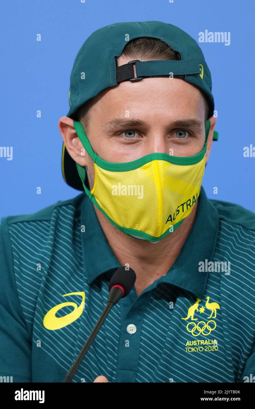 BMX Freestyle Gold medal winner Logan Martin of Australia during a ...