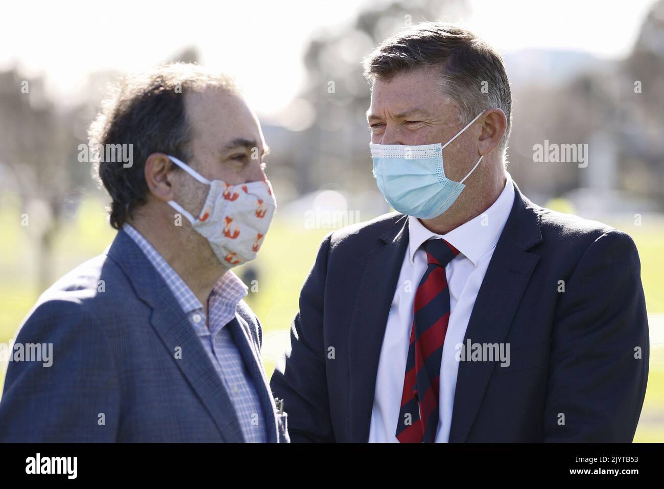 Minister for Tourism, Sport and Major Events Martin Pakula (left ...