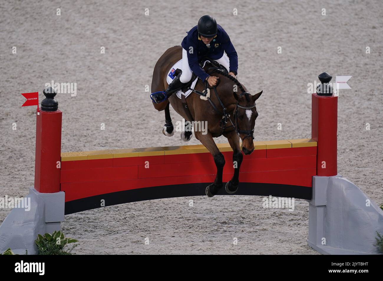 Shane Rose of Australia on his horse Virgil during the Eventing Jumping ...
