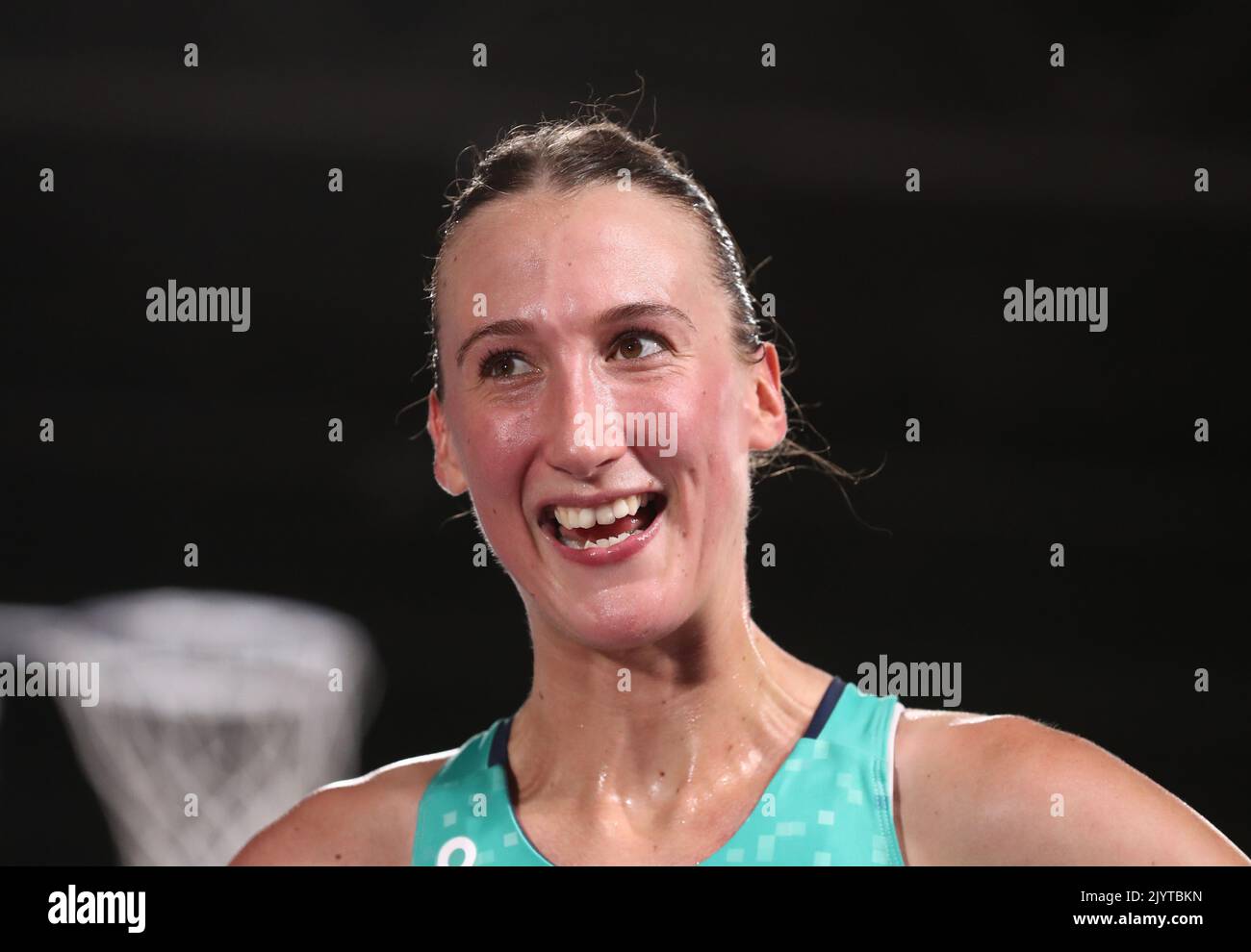 Emily Mannix of the Vixens during the Super Netball Round 13 match ...