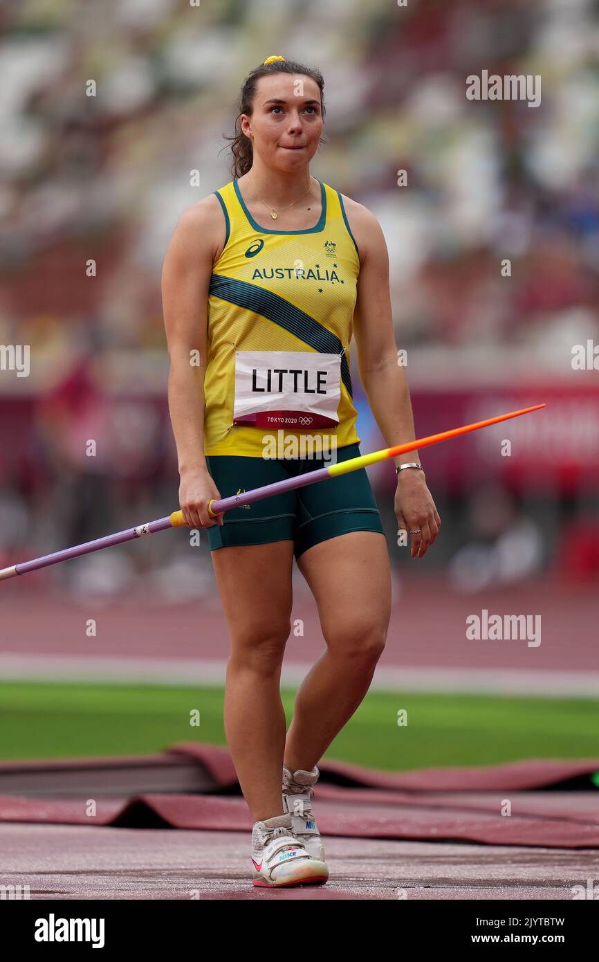 Mackenzie Little of Australia during the Women’s Javelin Throw ...