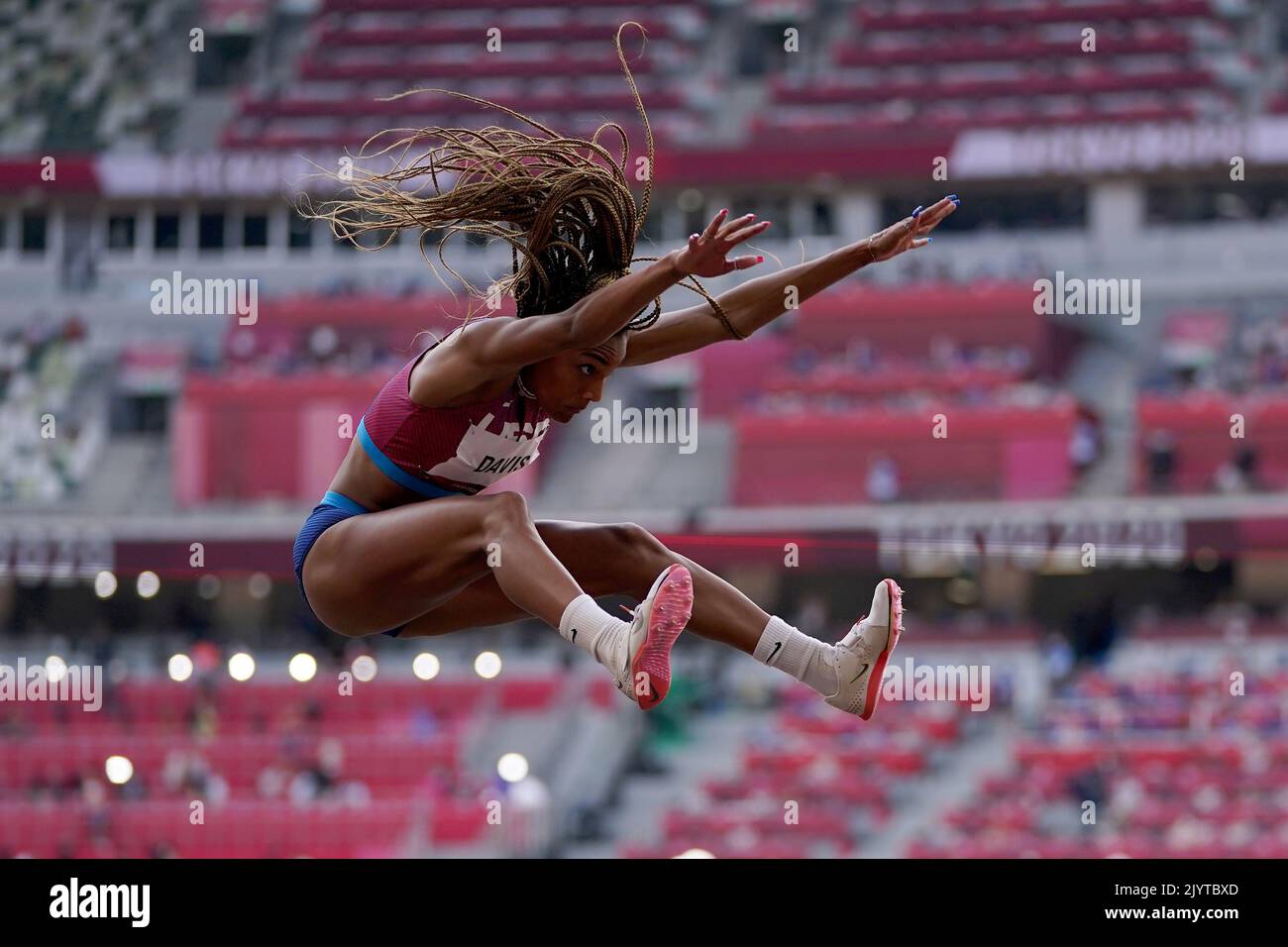 Tara Davis of the USA during the Women’s Long Jump Final at the Olympic ...