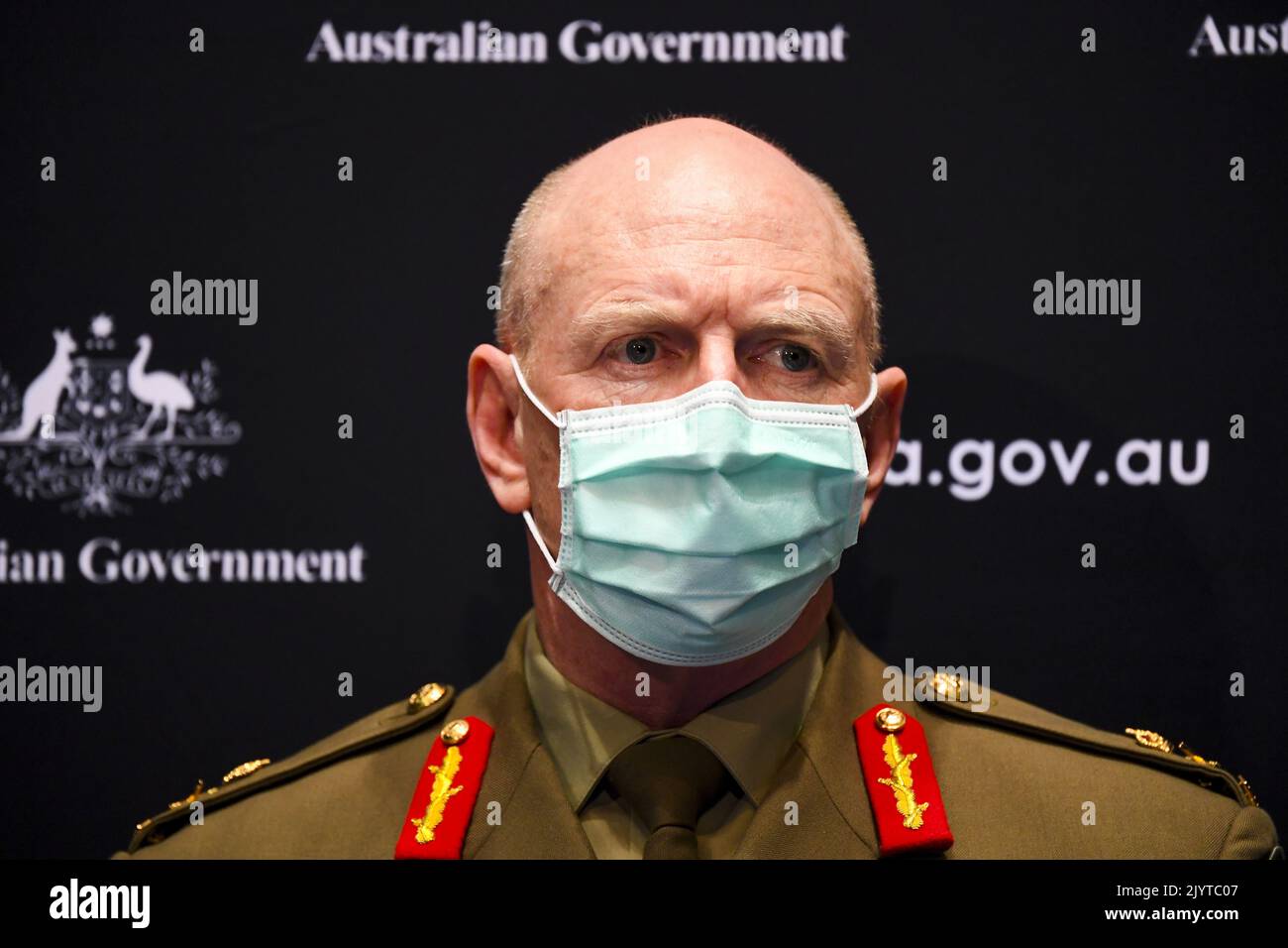 COVID-19 Taskforce Commander, Lieutenant General John Frewen attends a ...