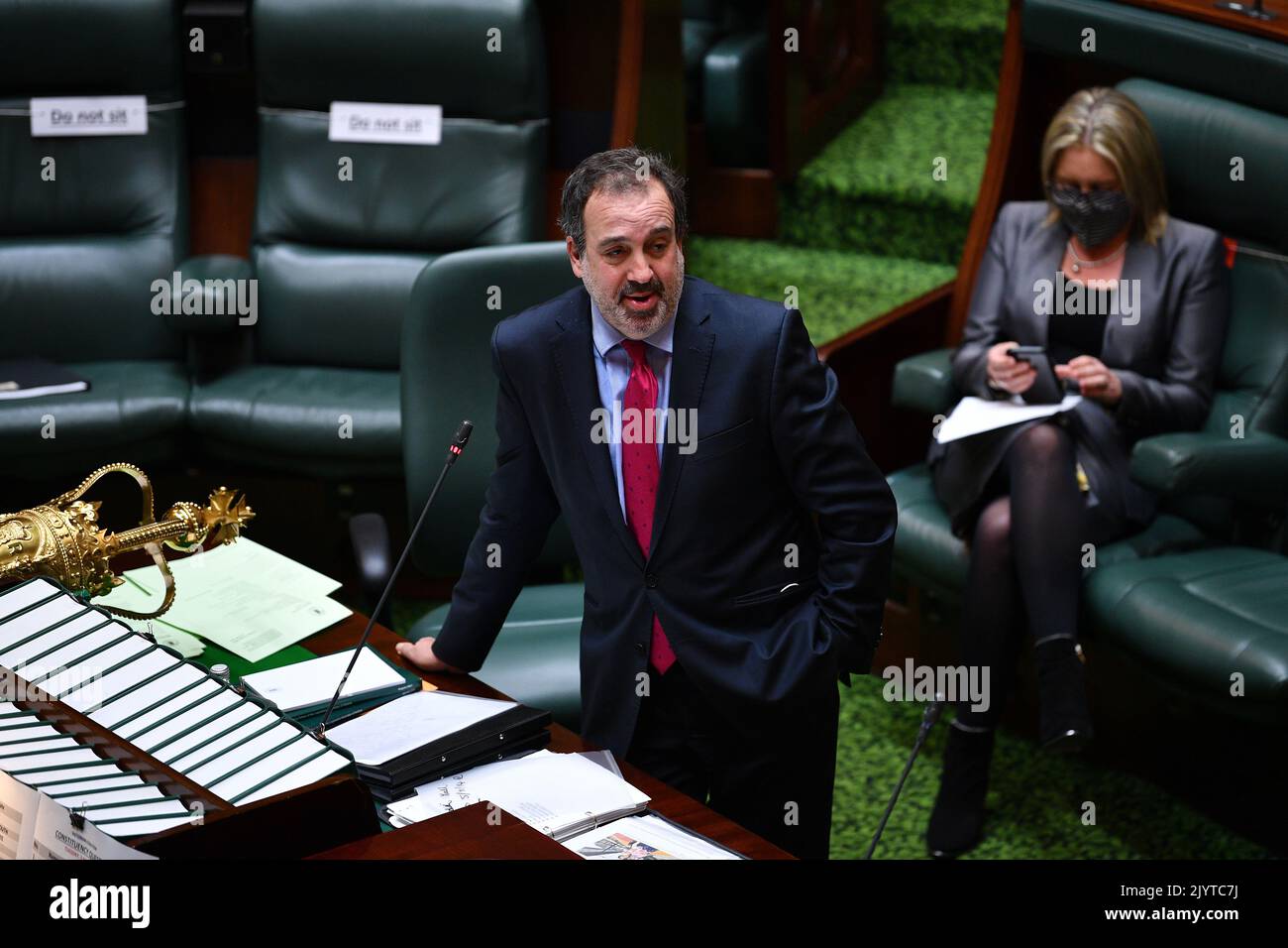 Martin Pakula MP speaks during question time in the Legislative ...