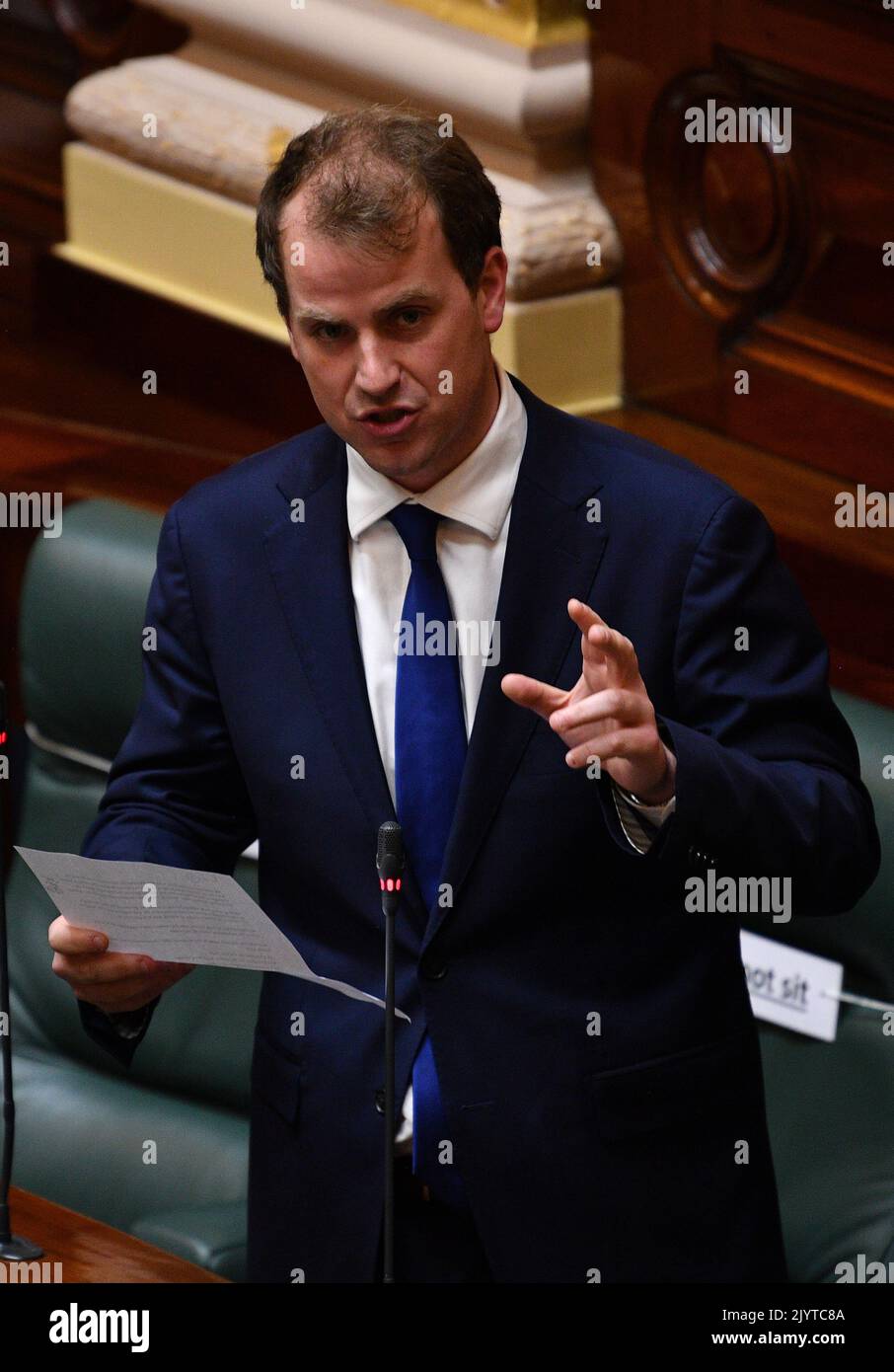 Jackson Taylor MP speaks in the Legislative Assembly at the Parliament ...