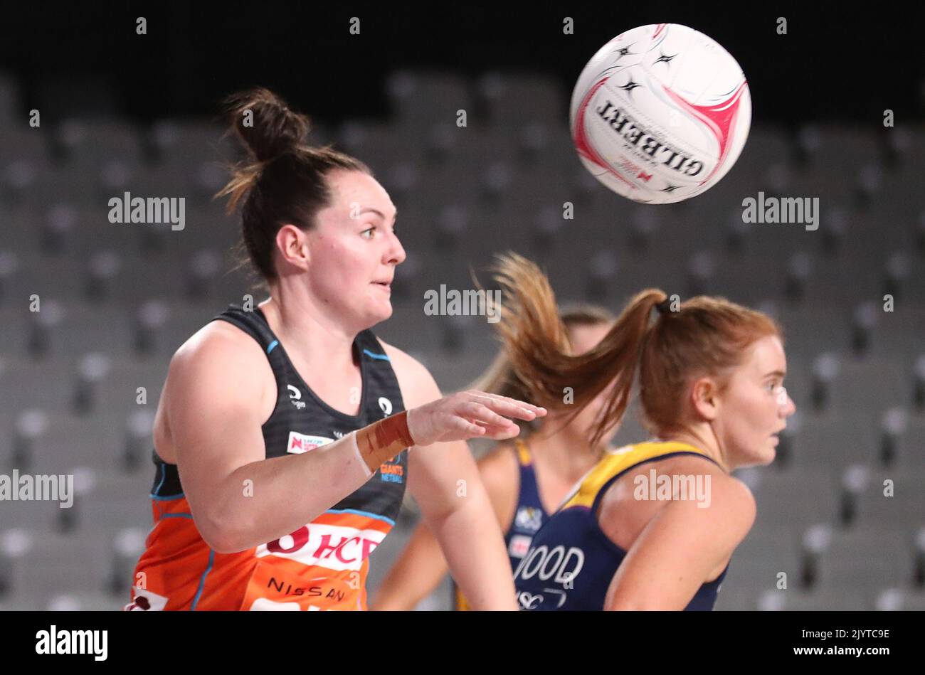 Sam Poolman of the Giants in action during the Round 13 Super Netball ...