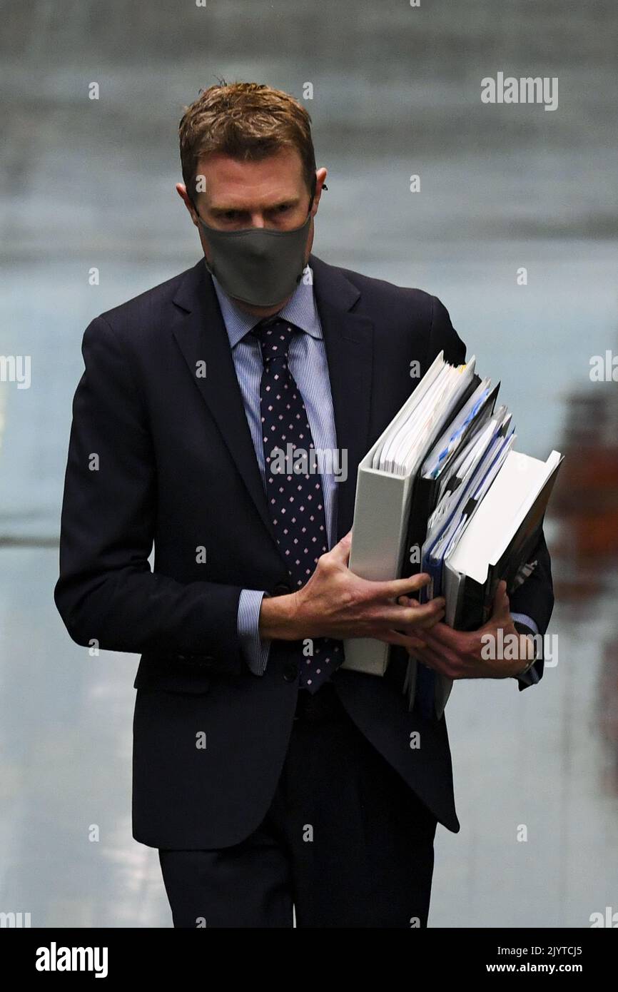 Acting Leader of the House Christian Porter arrives during House of ...