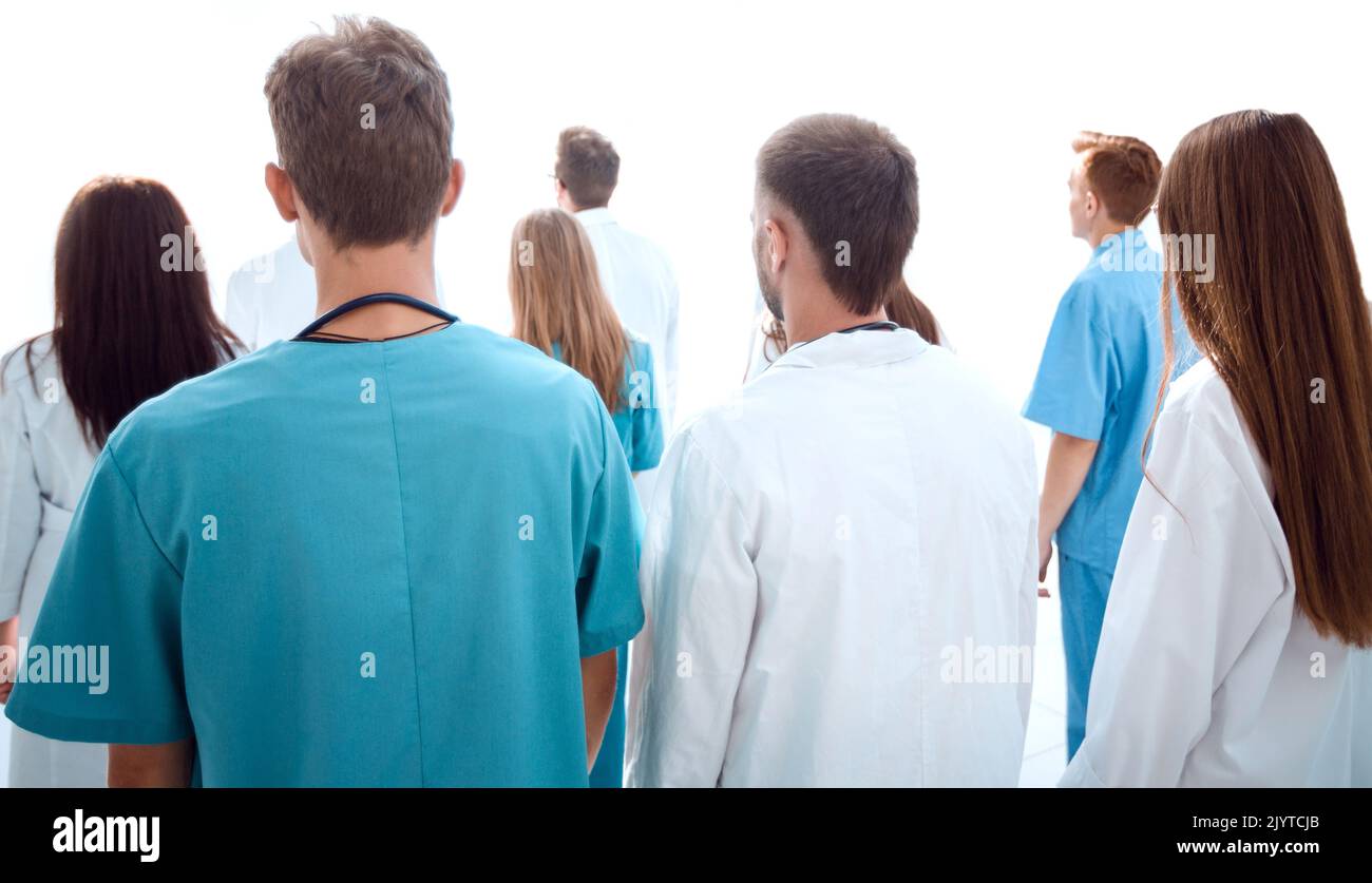 group of diverse doctors looking at the blank screen Stock Photo - Alamy