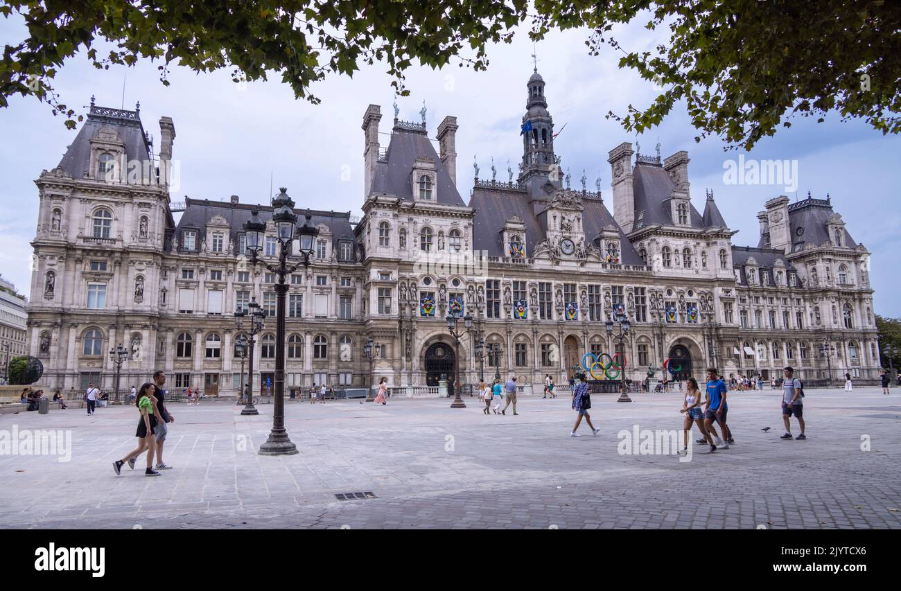 The Hôtel de Ville, the city hall of Paris, France Stock Photo - Alamy