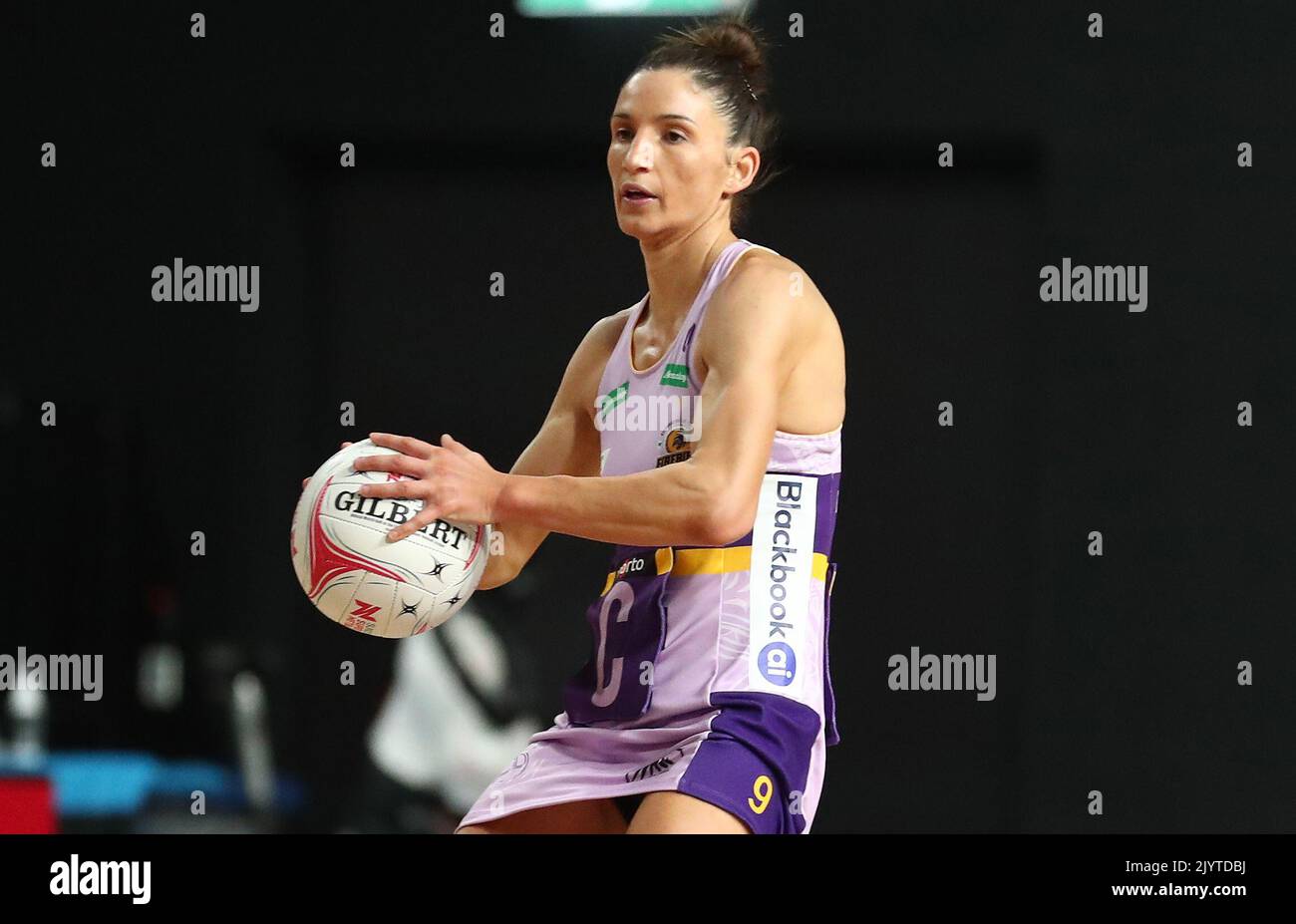 Kim Ravaillion of the Firebirds in action during the Round 14 Super ...