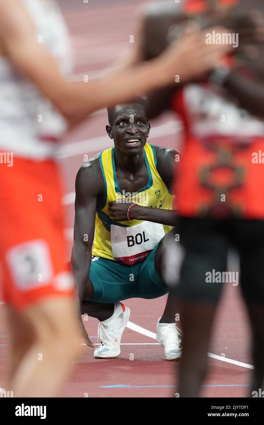 Peter Bol of Australia after running 4th in the Men’s 800m final at the ...