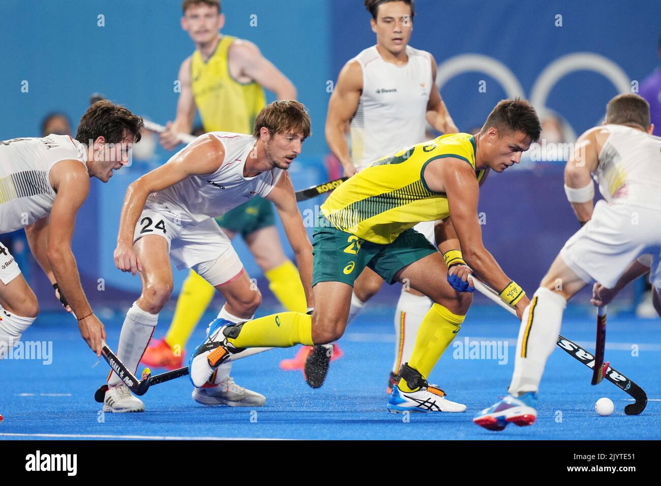 Tim Brand of Australia comes under pressure in action during the Men's ...