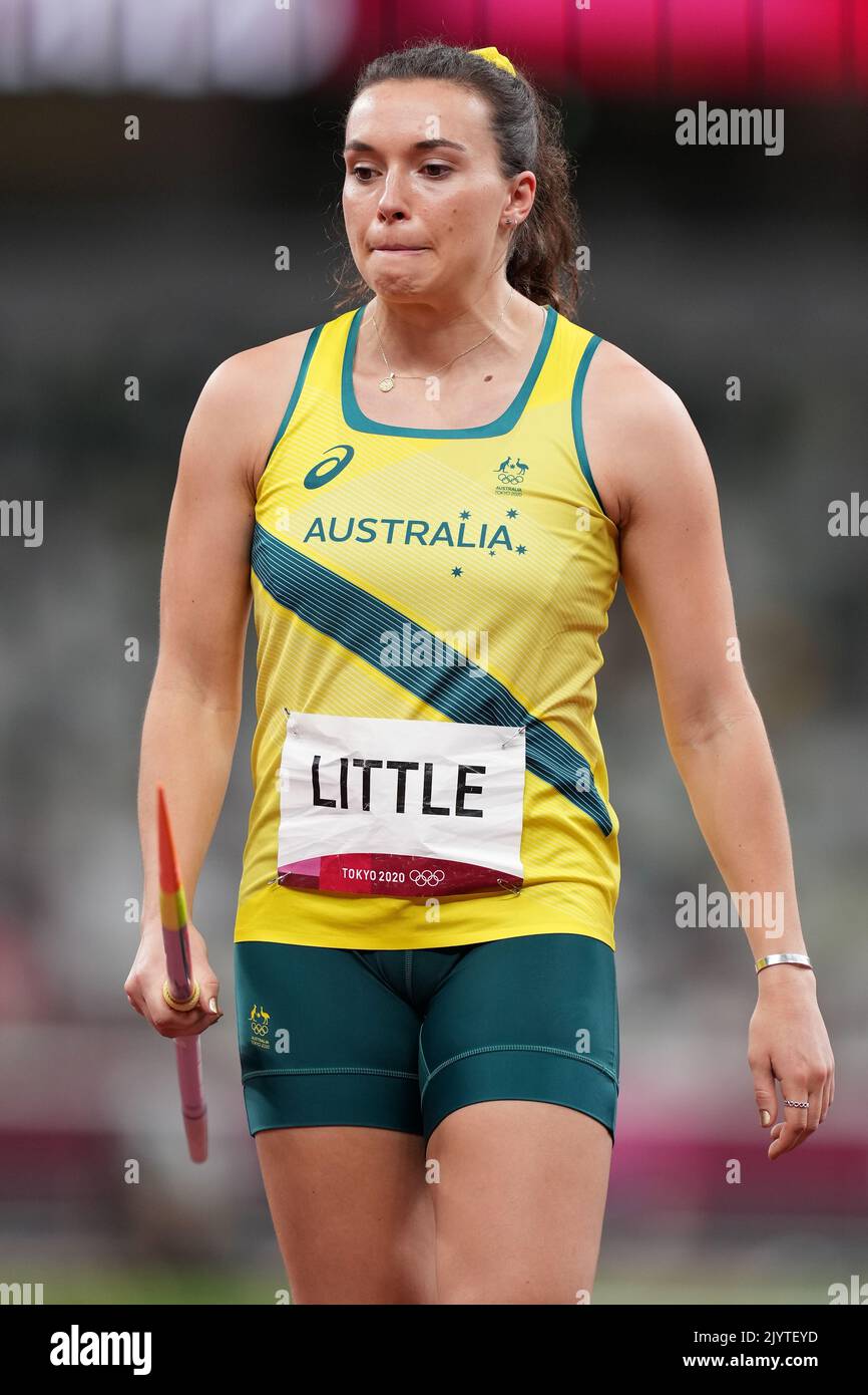 Mackenzie Little of Australia during the Women’s Javelin Throw Final at ...
