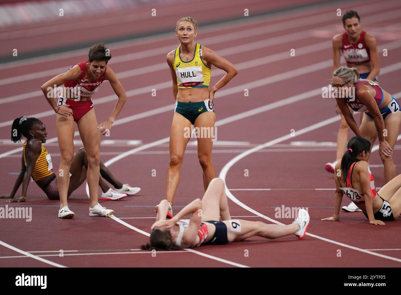 Jessica Hull of Australia after running the Women’s 1500m Final at the ...