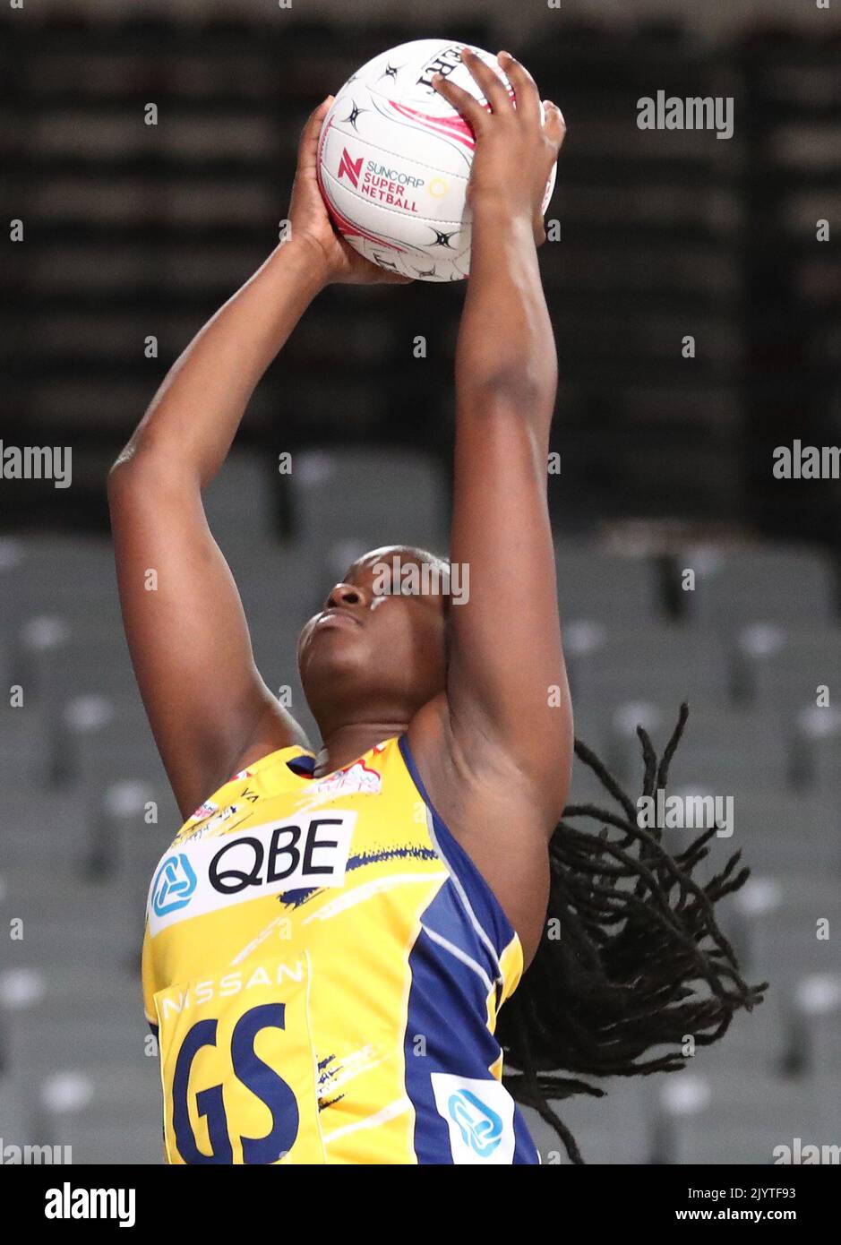 Sam Wallace of the Swifts in action during the Super Netball Round 14 ...
