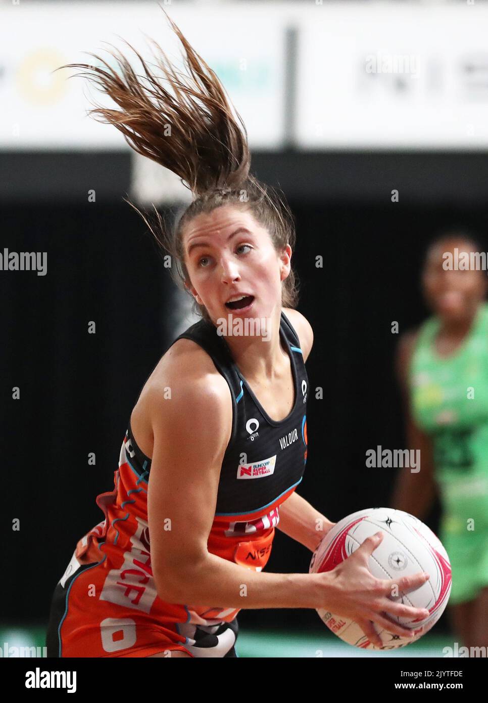 Amy Parmenter of the Giants in action during the Super Netball Round 14 ...