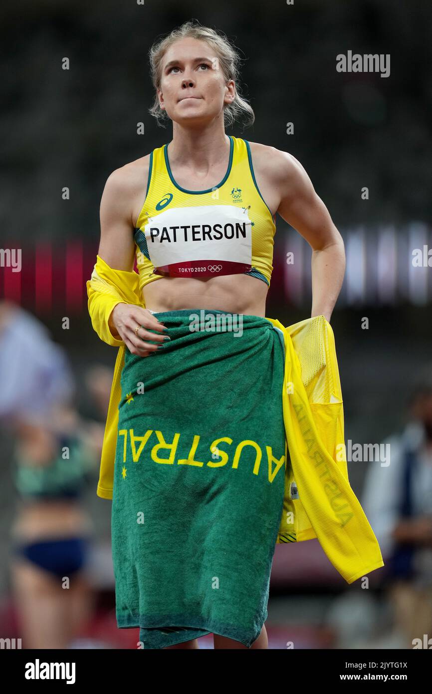 Eleanor Patterson of Australia reacts during the Women’s High Jump ...
