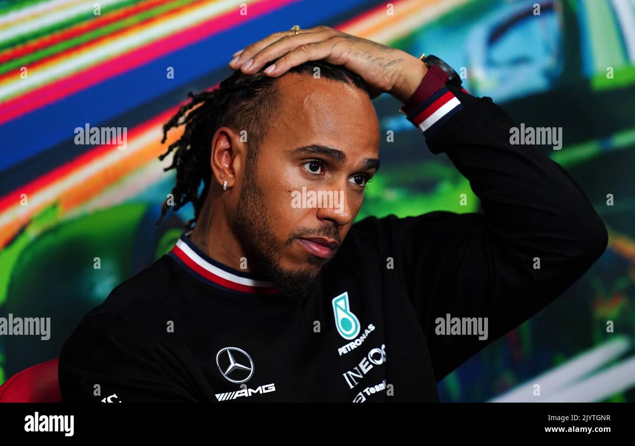Mercedes' Lewis Hamilton during the preparation day at the Italian ...