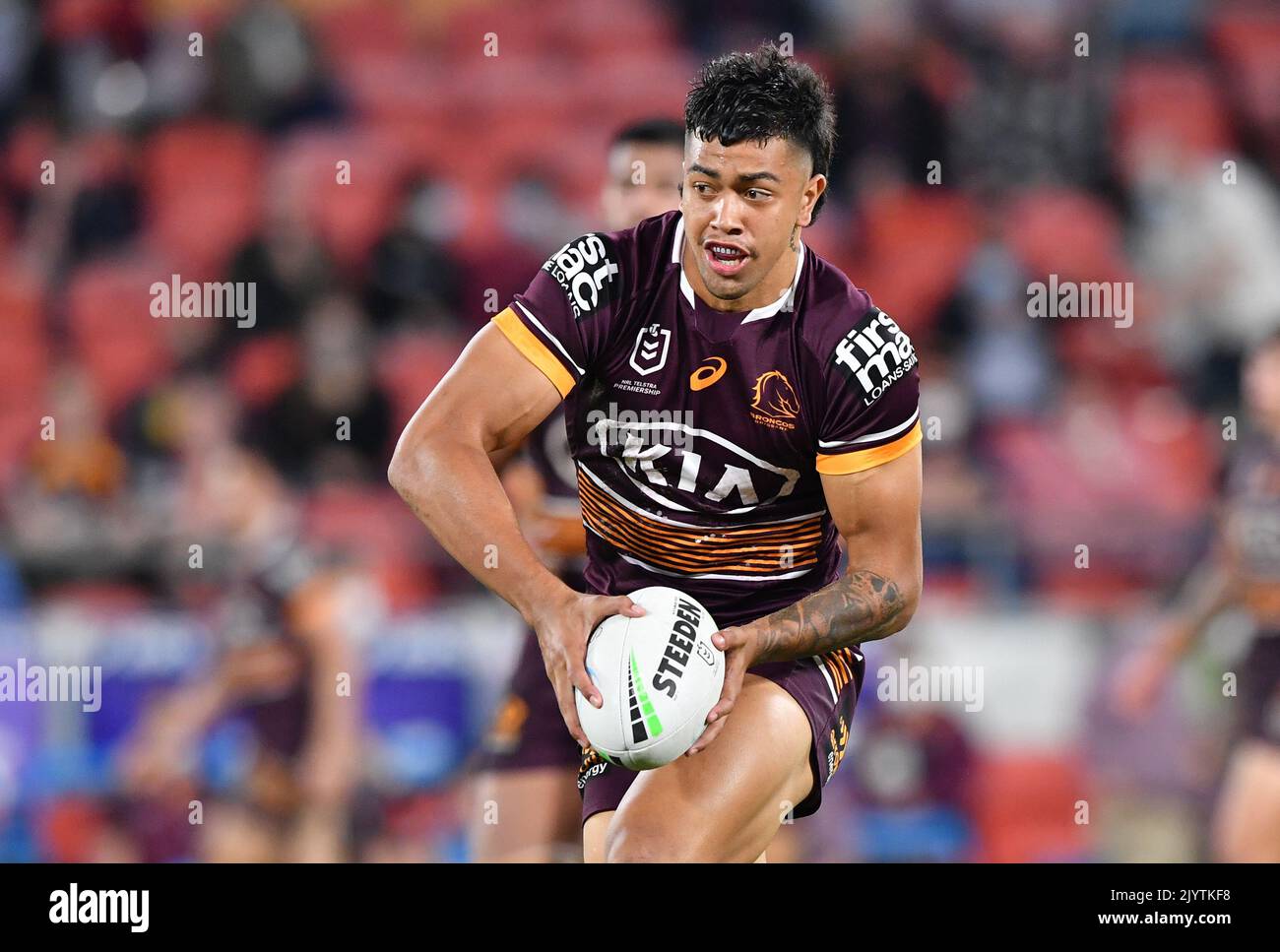 Xavier Willison of the Broncos in action during the Round 22 NRL match ...