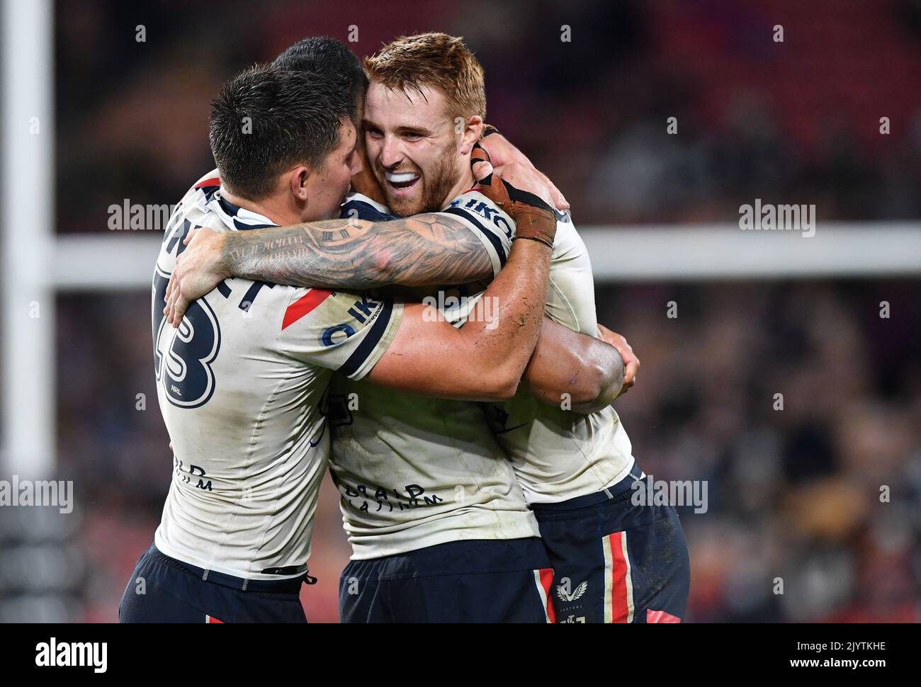Victor Radley (left) Daniel Tupou (centre) and Adam Keighran (right) of ...