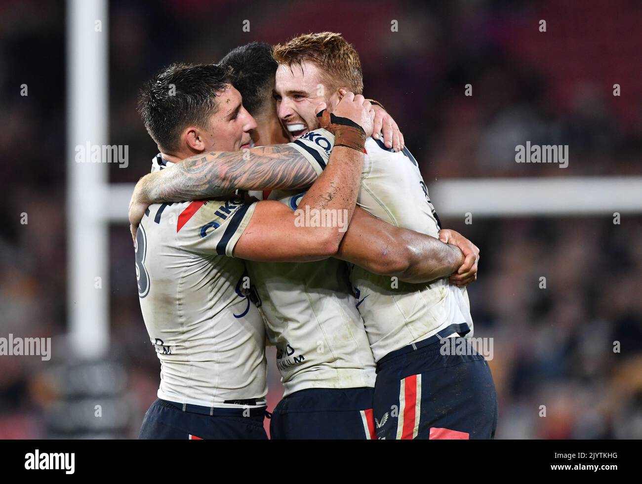 Victor Radley (left) Daniel Tupou (centre) and Adam Keighran (right) of ...