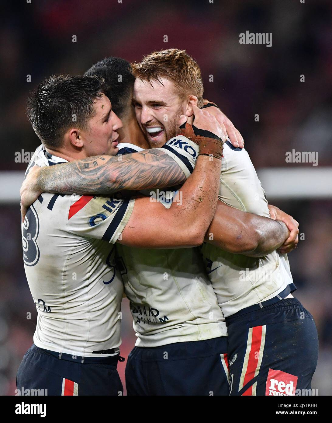 Victor Radley (left) Daniel Tupou (centre) and Adam Keighran (right) of ...