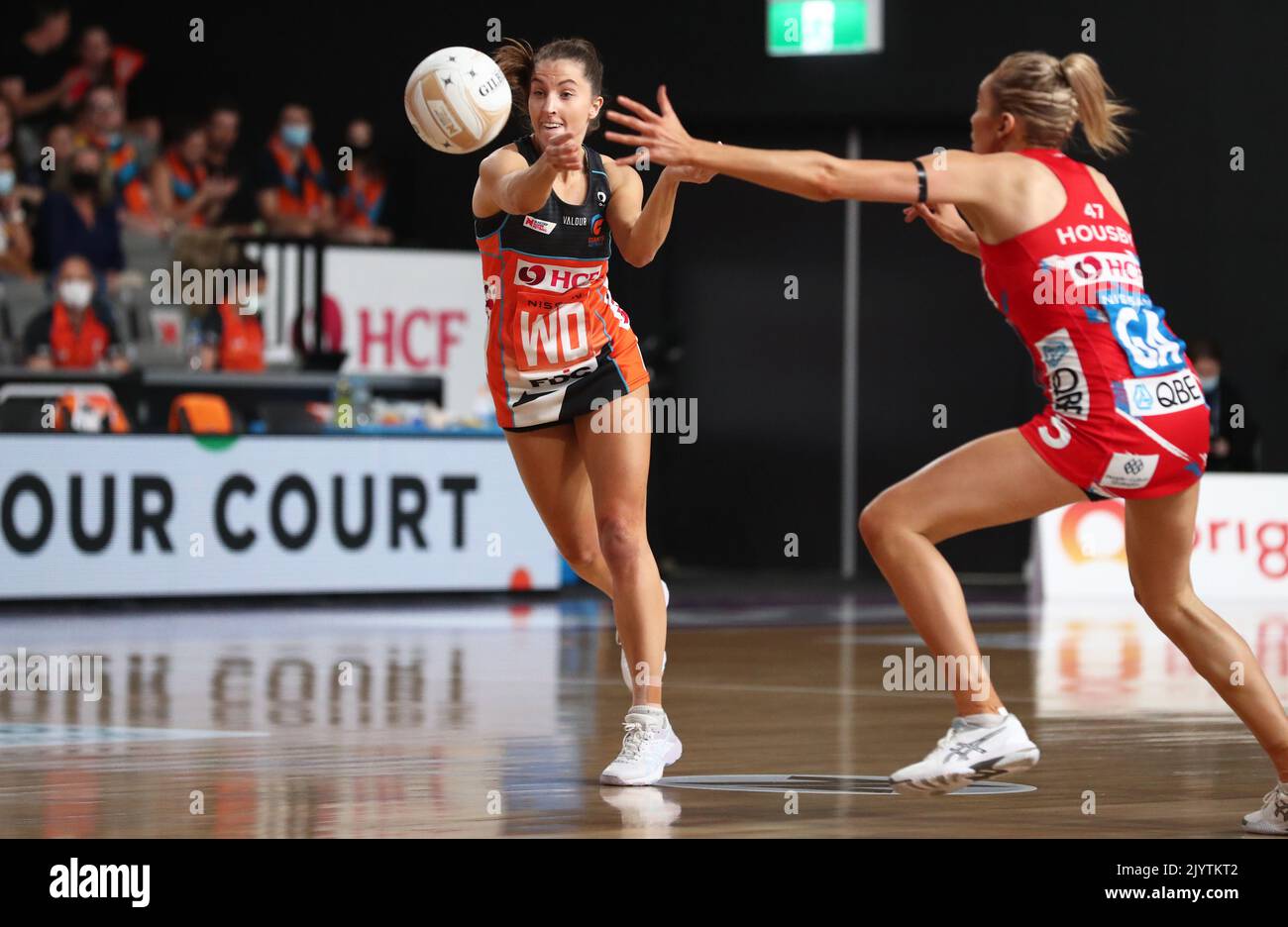 Amy Parmenter of the Giants in action during the Super Netball Semi ...