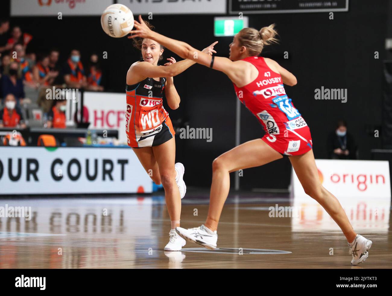 Amy Parmenter of the Giants in action during the Super Netball Semi ...