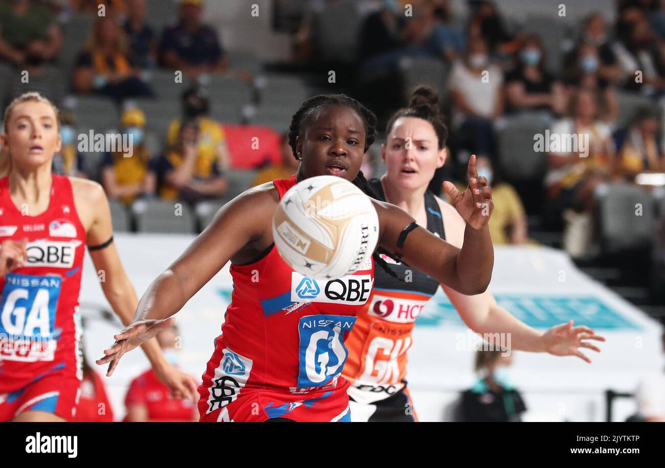 Sam Wallace of the Swifts in action during the Super Netball Semi-Final ...