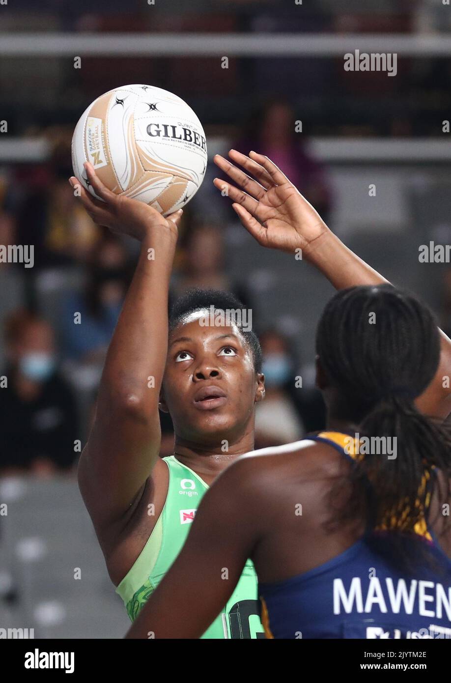 Jhaniele Fowler of the Fever in action during the Super Netball Semi ...