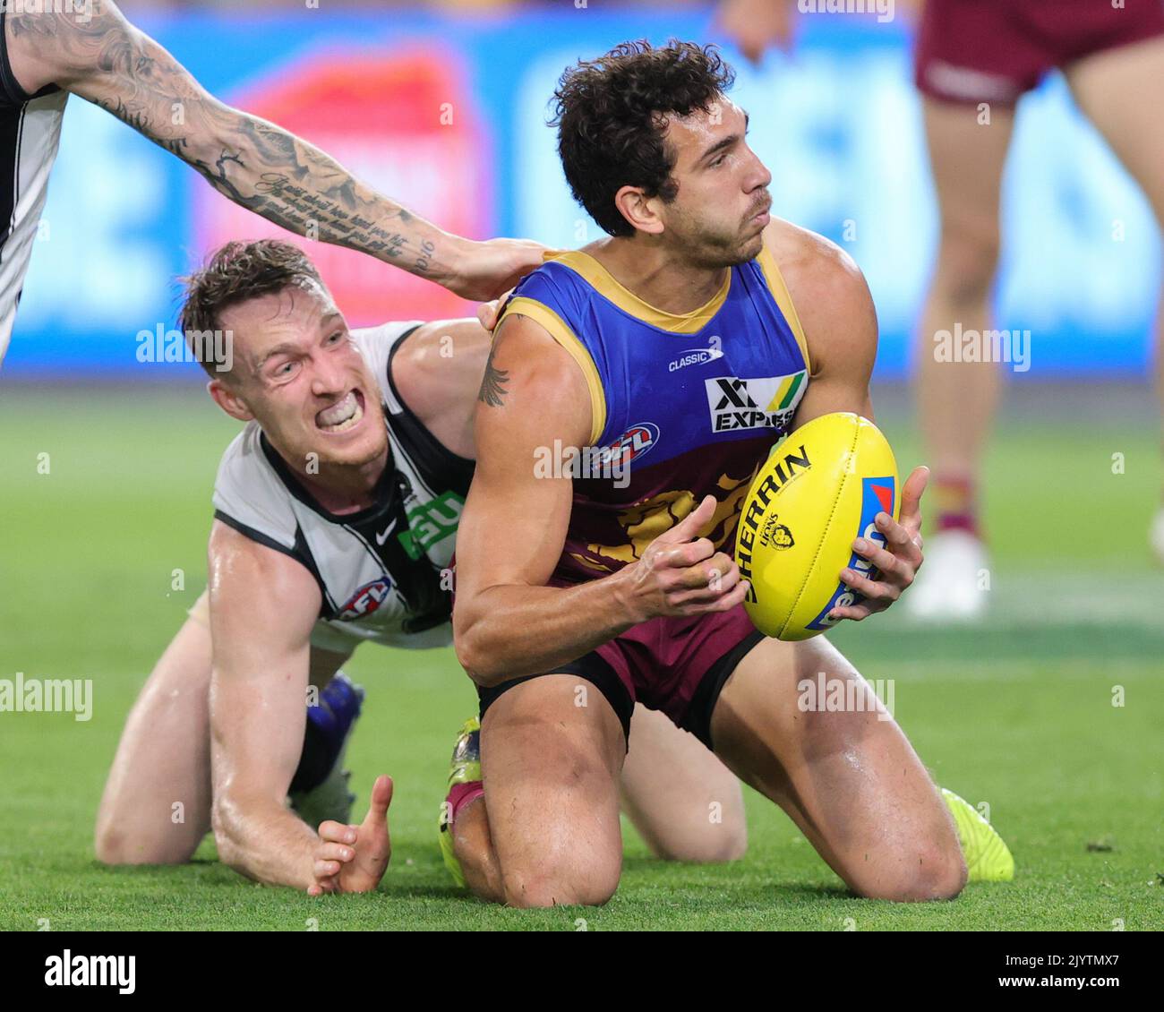Nakia Cockatoo of the Lions during the AFL Round 22 match between ...