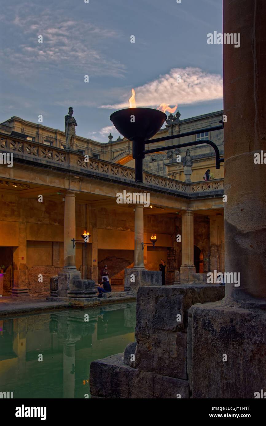Roman Baths sunset Stock Photo - Alamy