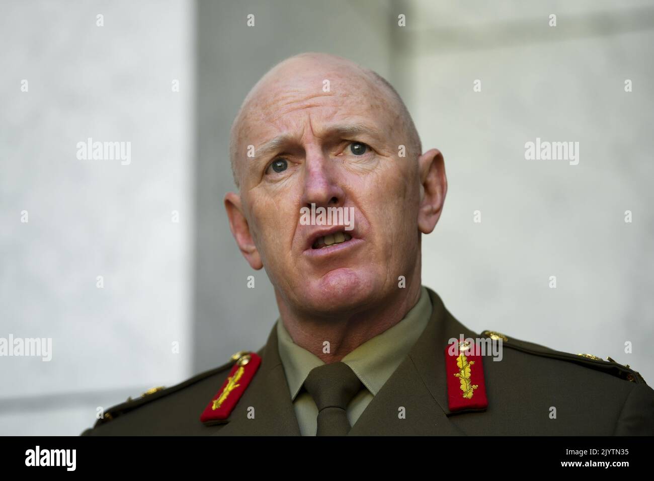 COVID-19 Taskforce Commander, Lieutenant General John Frewen speaks to ...
