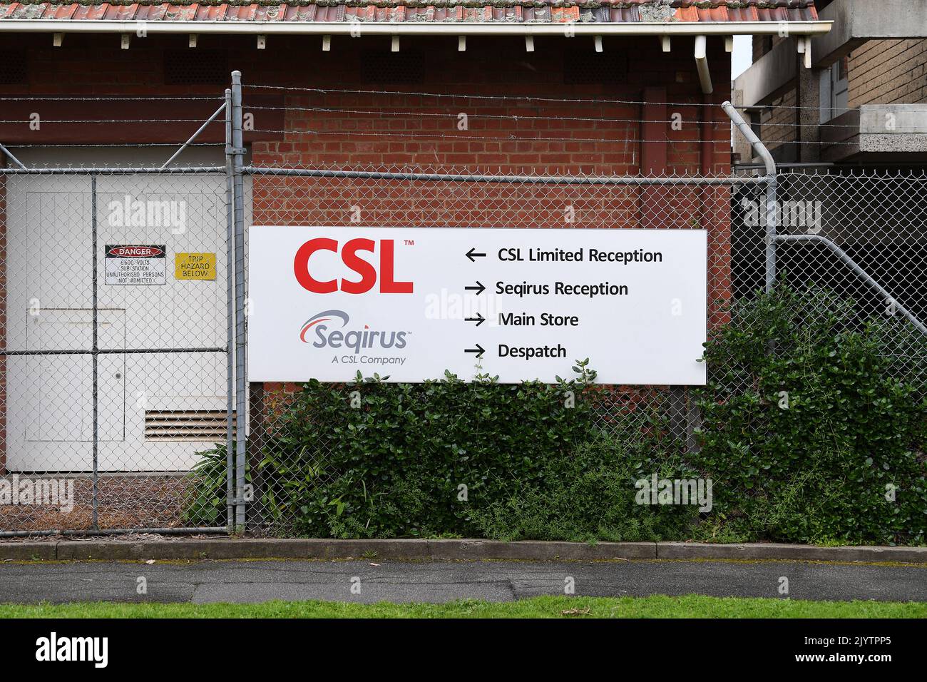Signage for CSL is seen in Melbourne, Wednesday, August 18, 2021 ...