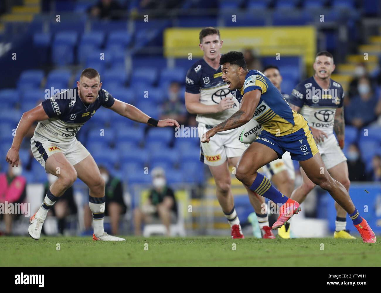 Waqa Blake of Paramatta Eels during the NRL Round 23 between North ...