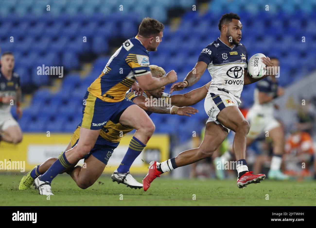 Hamiso Tabuai-Fidow of North Queensland Cowboys during the NRL Round 23 ...