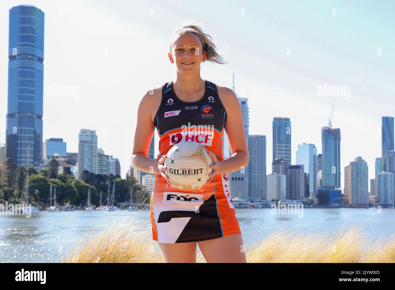 Jo Harten of Giants Netball poses during the Super Netball captains ...