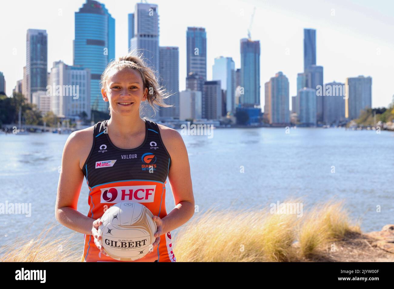 Jo Harten of Giants Netball poses during the Super Netball captains ...