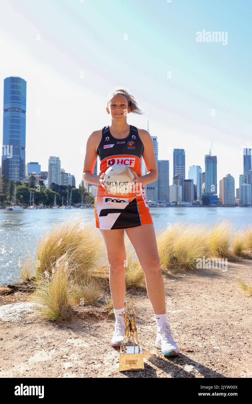 Jo Harten of Giants Netball poses during the Super Netball captains ...