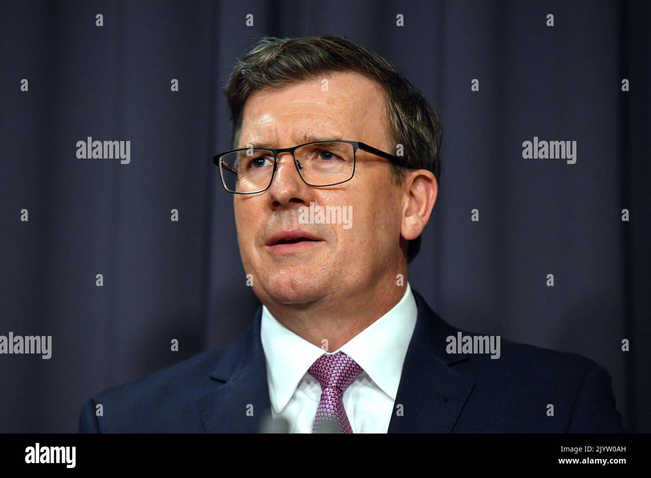 Minister for Education Alan Tudge at a press conference at Parliament ...