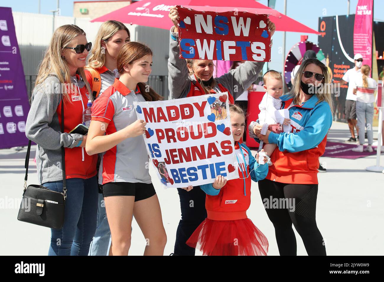 Fans cheer before the Super Netball Grand Final match between GIANTS ...