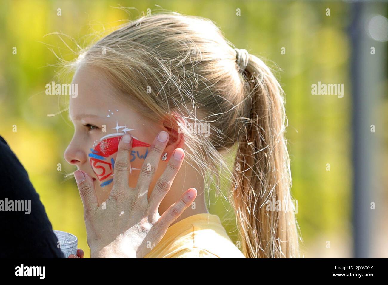 Fans are seen before the Super Netball Grand Final match between GIANTS ...