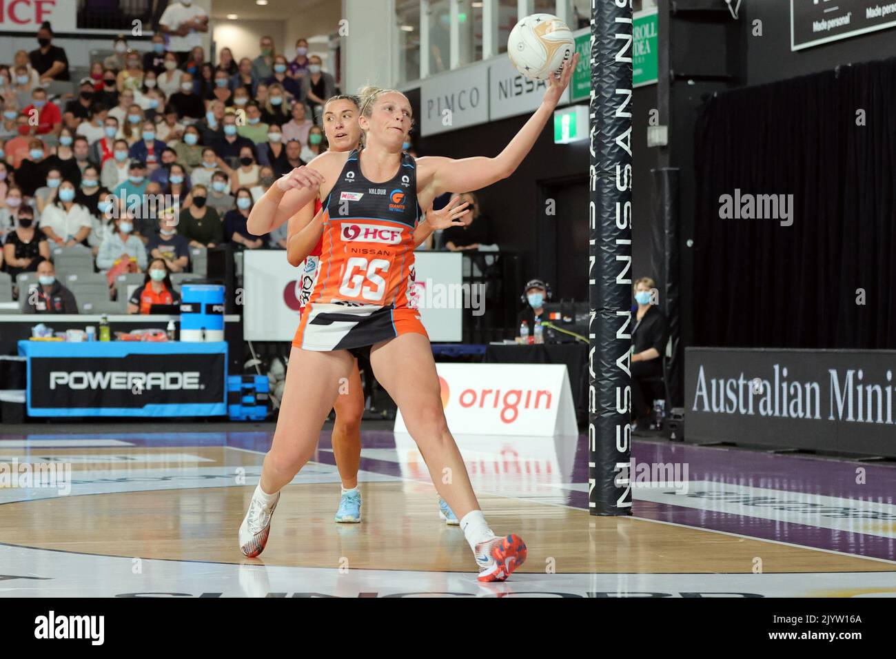 Giants Jo Harten in action during the Super Netball Grand Final match ...