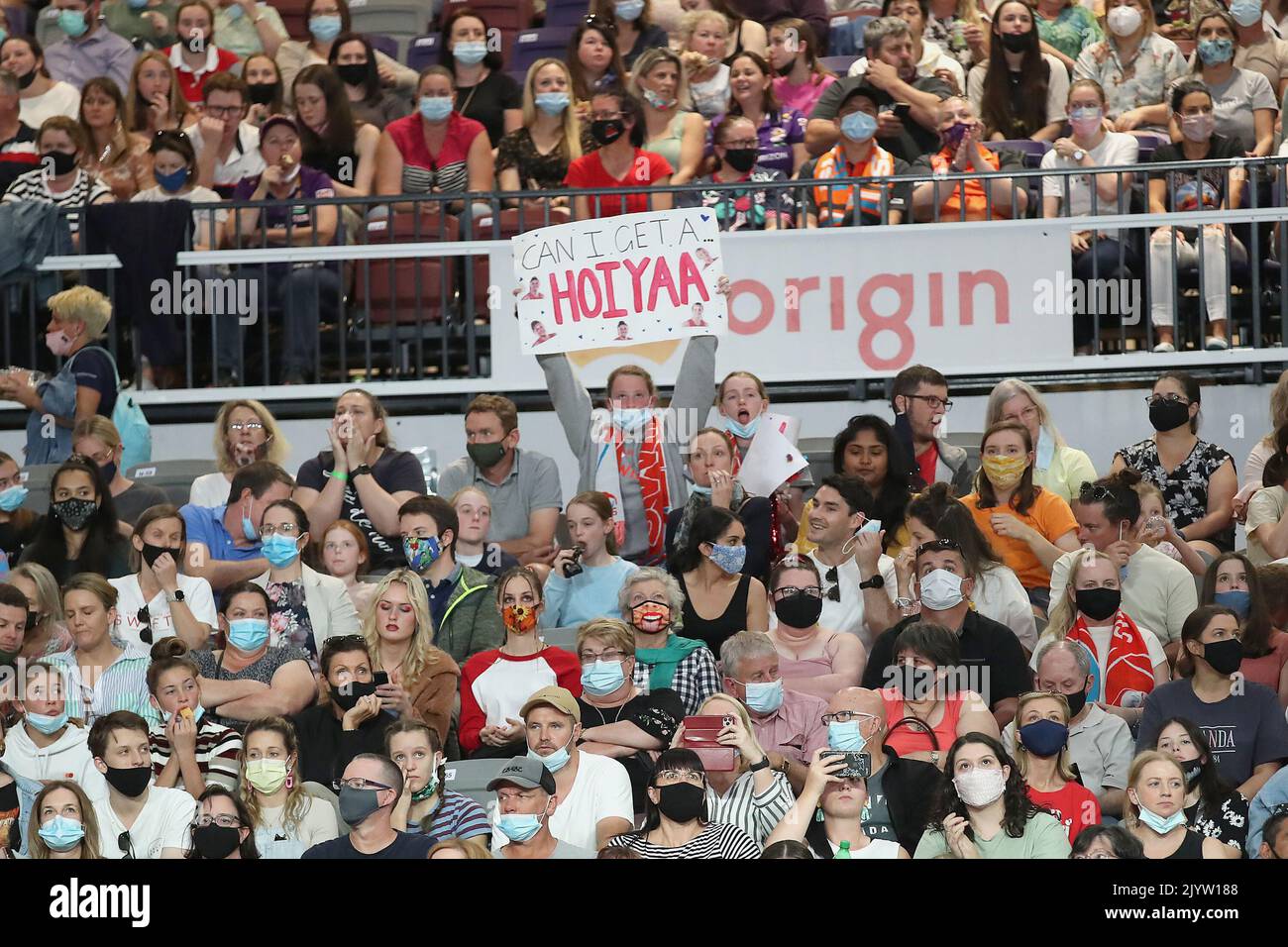 Crowds look on during the Super Netball Grand Final match between ...
