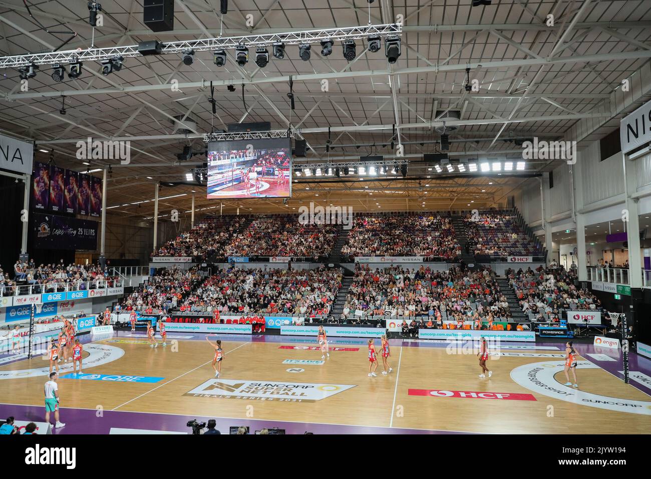 A general view during the Super Netball Grand Final match between ...