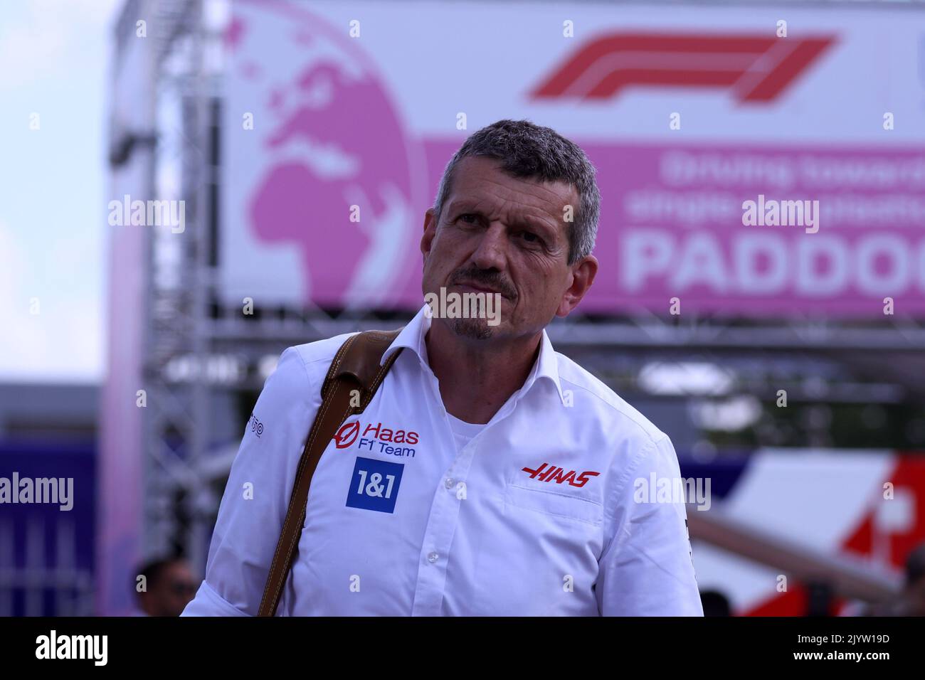 Guenther Steiner team principal of Haas F1 Team during previews ahead ...